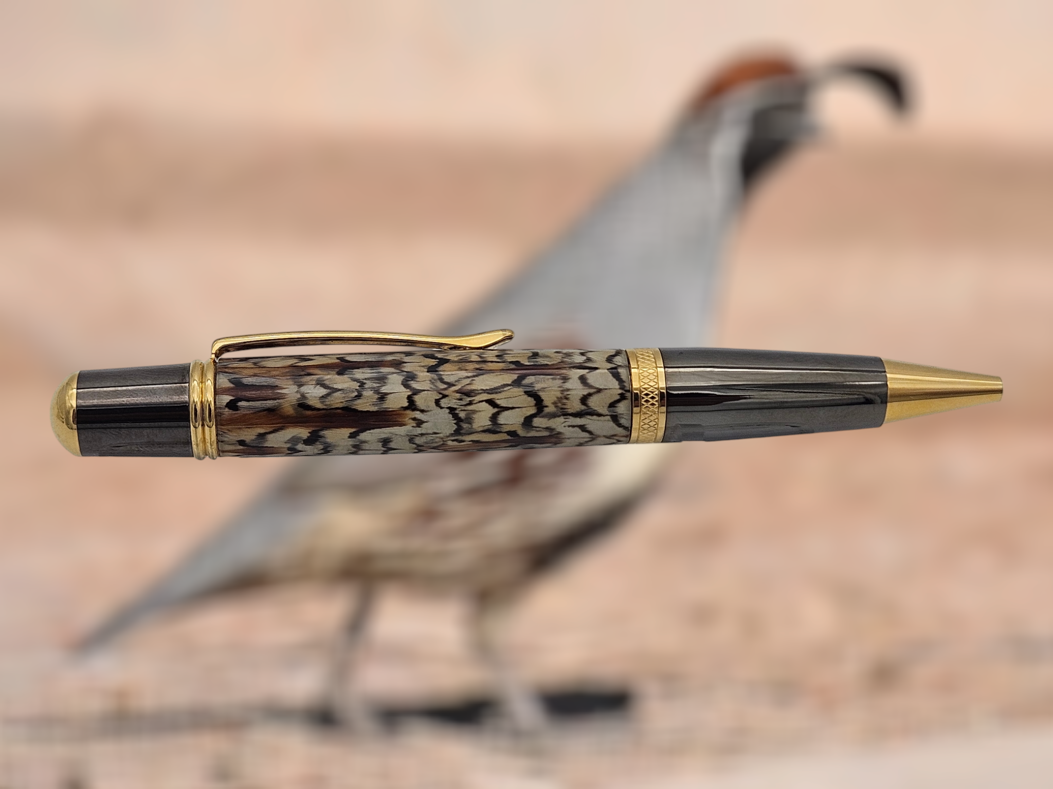 Quail Bird Feather Ballpoint Pen Real Feathers – Mission City Pens