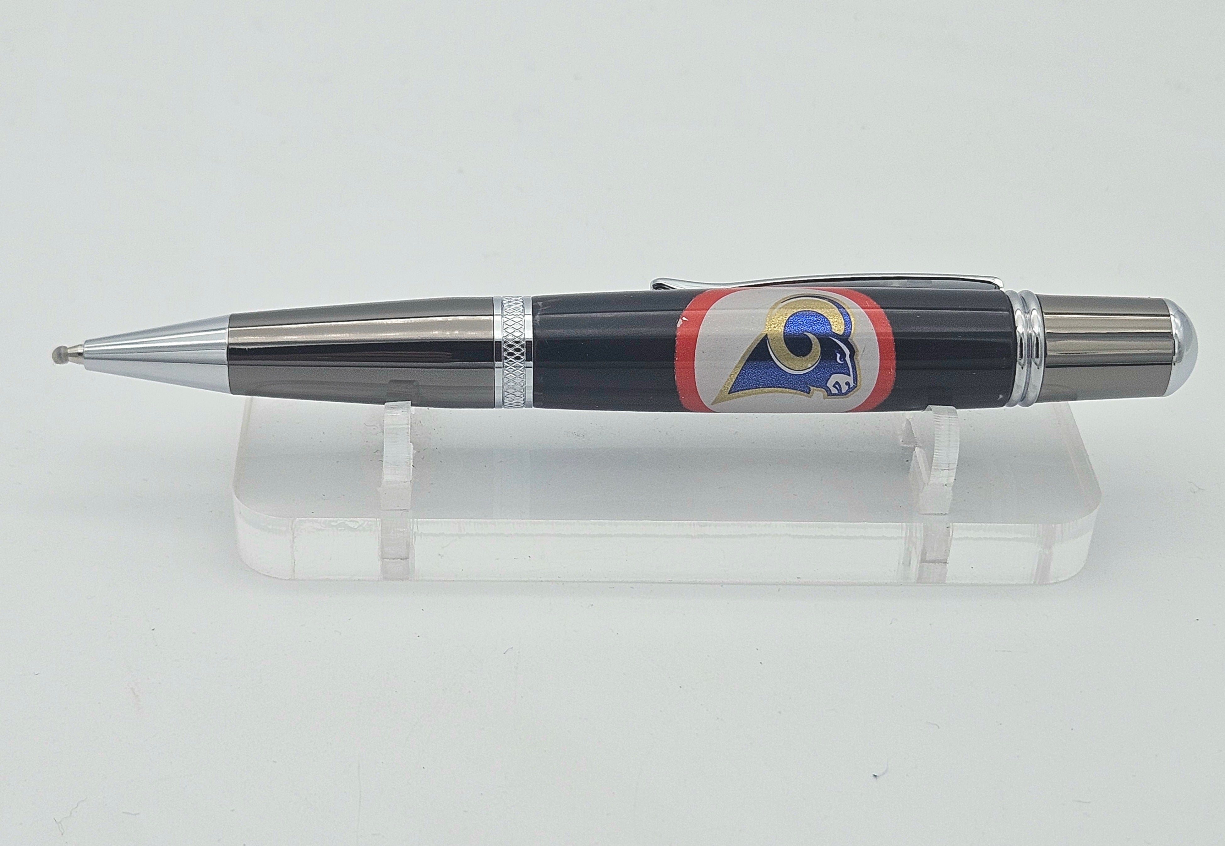 LA RAMS BEER BOTTLE CAP PEN, HANDMADE, BALLPOINT LIMITED CUSTOM Red ...