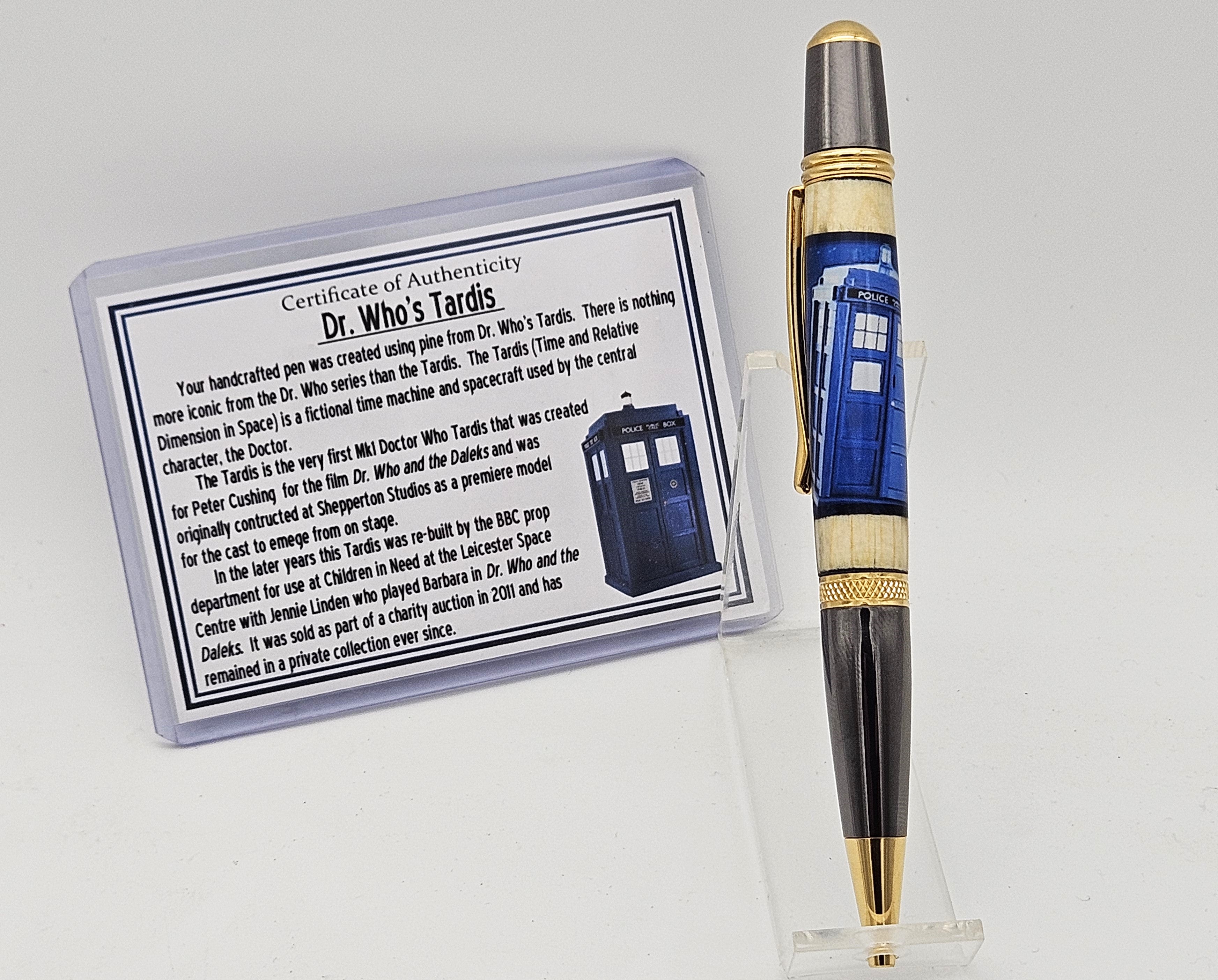 Tardis Dr. WHO Ballpoint Pen Real Pine Wood From the actual Tardis ...