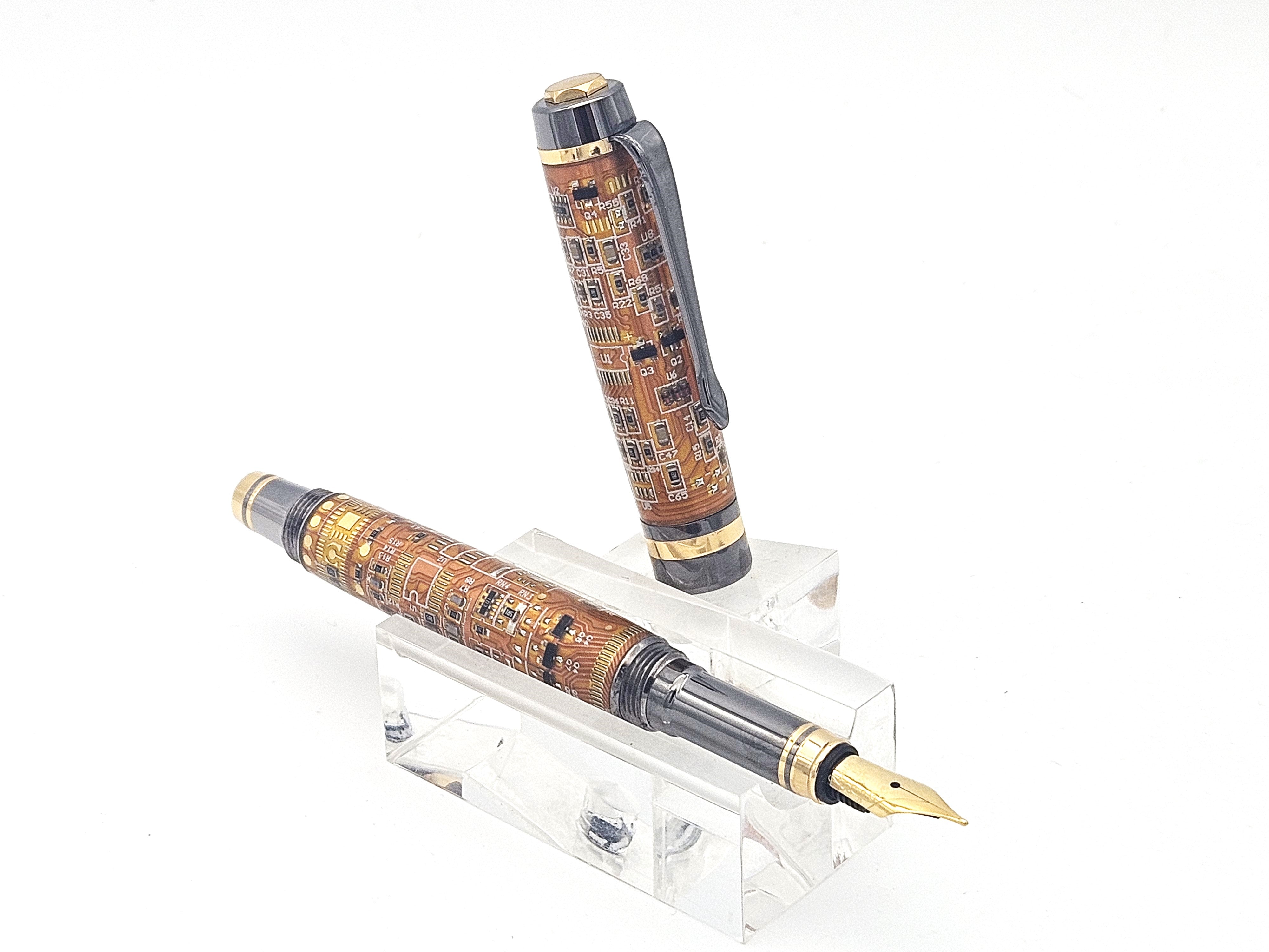 ORANGE FOUNTAIN PCB Computer Printed Circuit Board Ink Pen Orange Circ ...