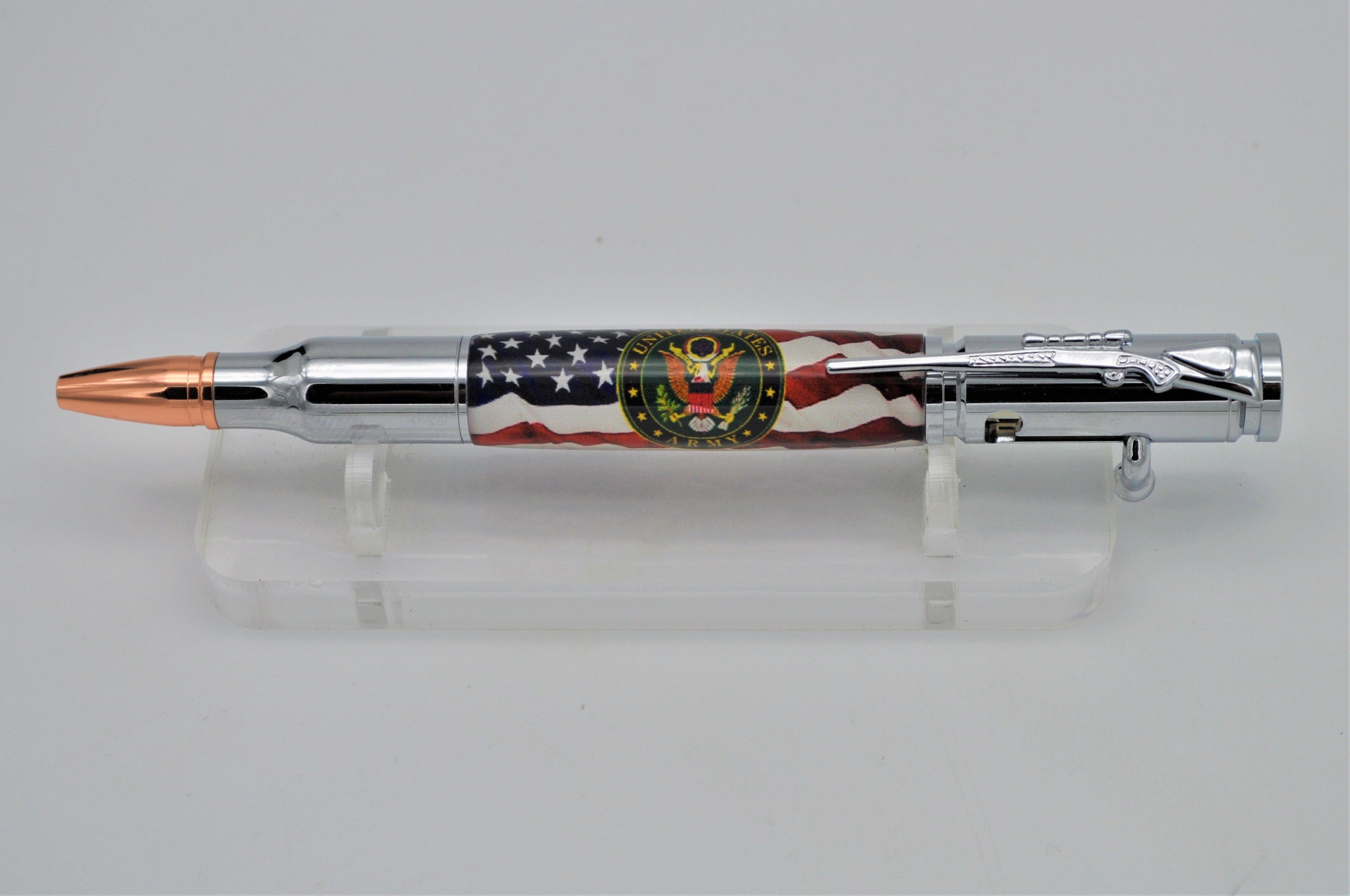Bolt Action Rifle Pen, U.S. Army Patriotic U.S. Flag – Mission City Pens